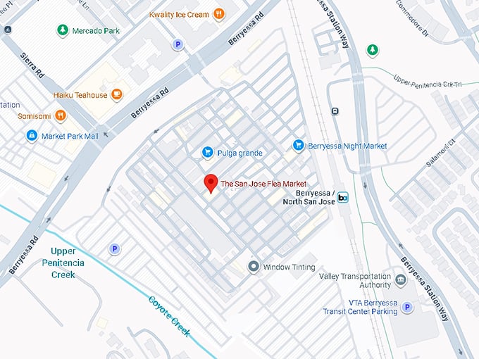 16. the san jose flea market map