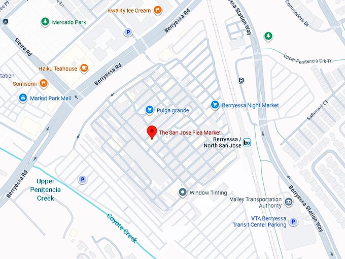 16. the san jose flea market map