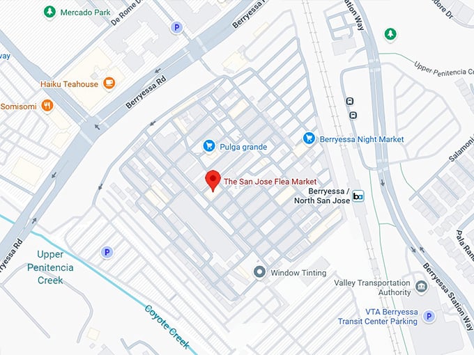 16. the san jose flea market map