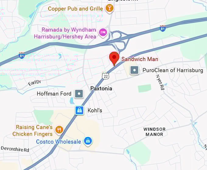 16. the sandwich man map