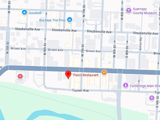 16. theo's restaurant map