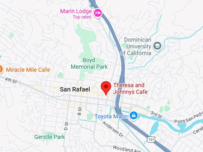 16. theresa and johnnys cafe map
