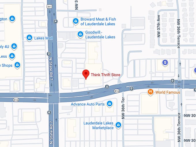 16. think thrift store map