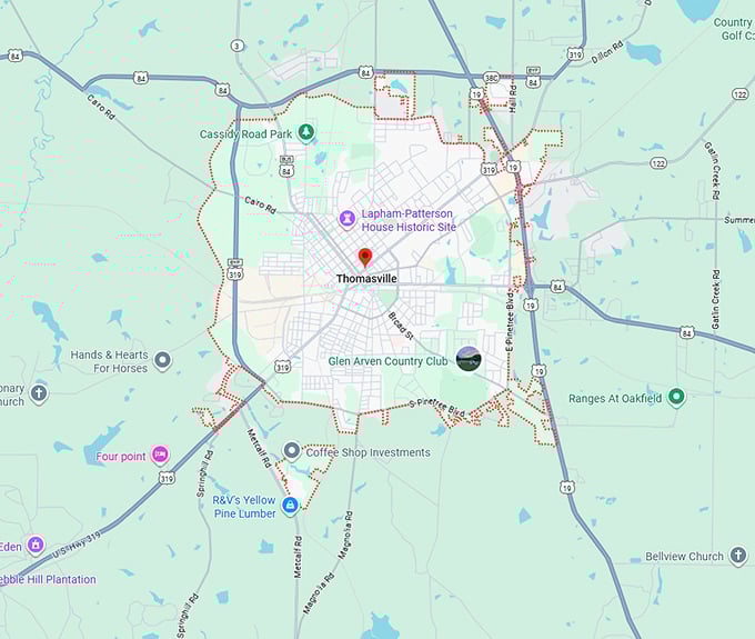 16. thomasville map