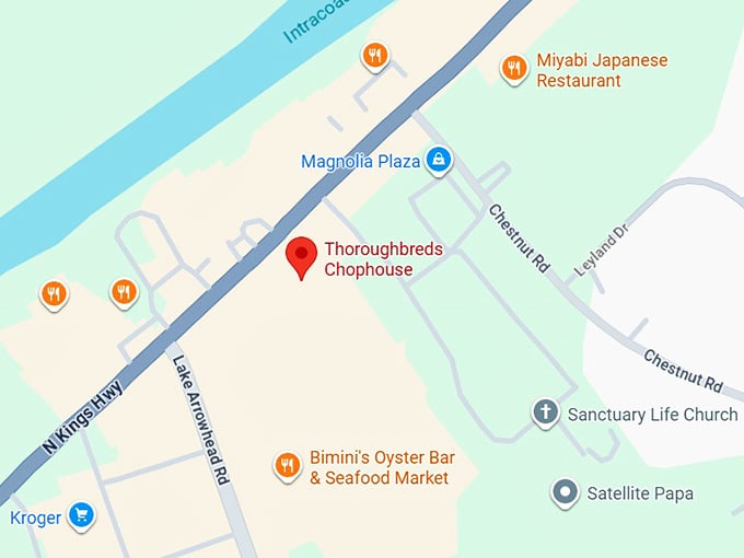 16. thoroughbreds chophouse map