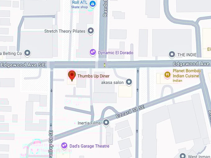 thumbs up diner (573 edgewood ave se) map