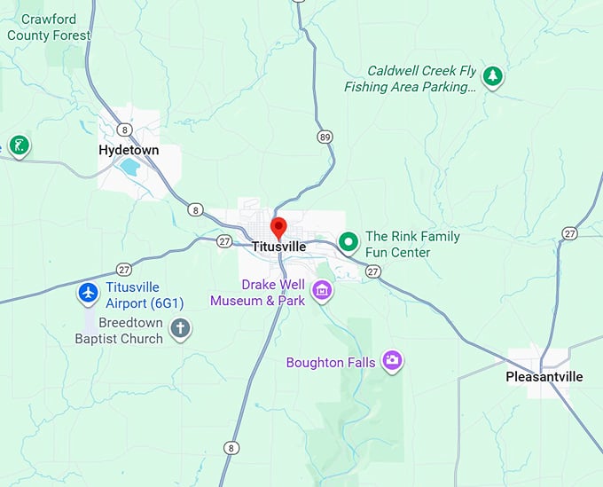 16. titusville map