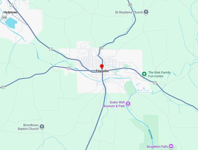 16. titusville map