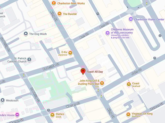 16. toast! all day (453 king st) map