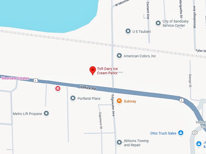 16. toft dairy ice cream parlor map