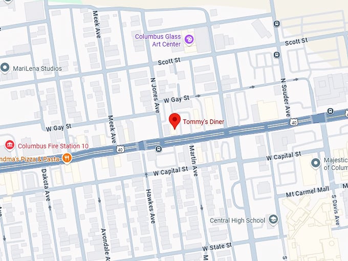 16. tommy's diner map