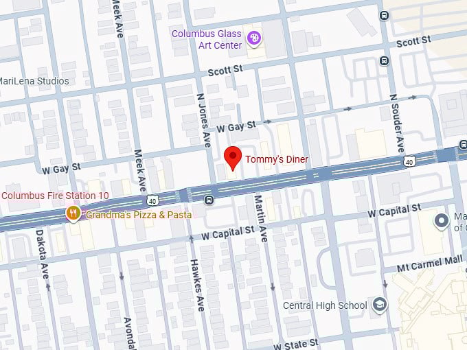 16. tommy’s diner map