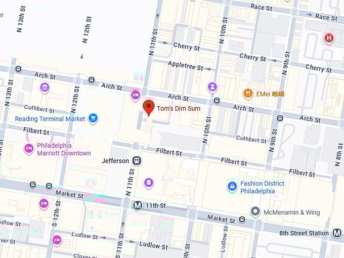 16. tom’s dim sum diner map