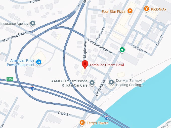 16. tom’s ice cream bowl map