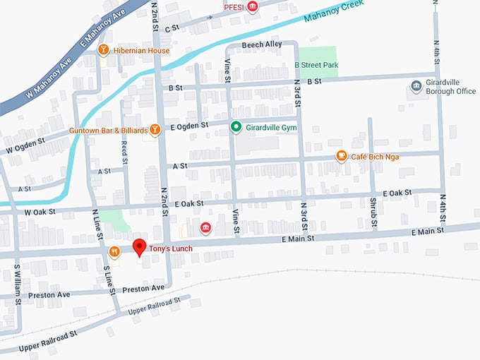 16. tony's lunch map