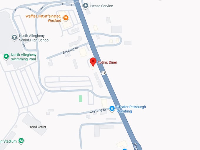 16. totin’s diner map