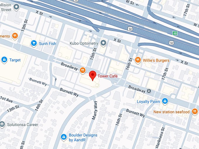 16. tower café map