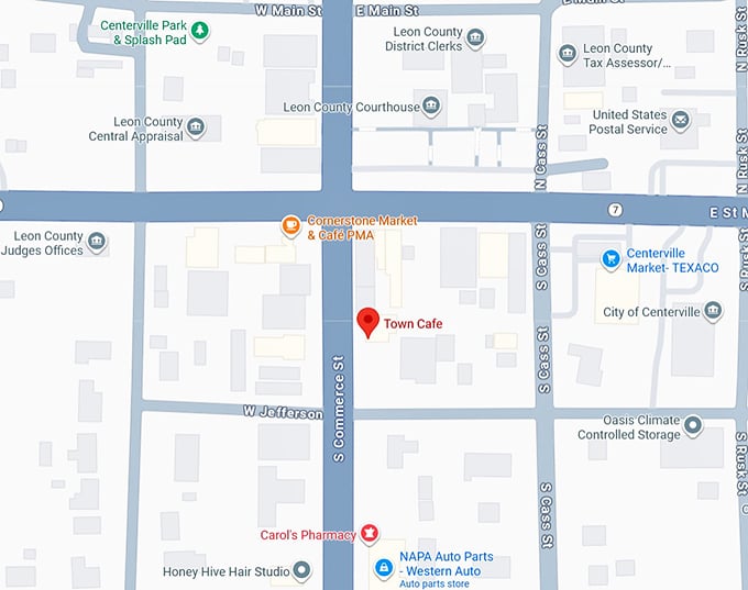16. town cafe map