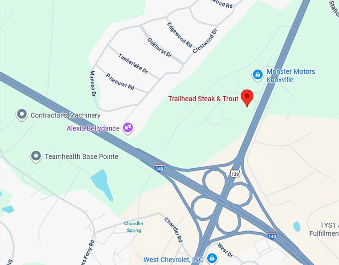 16. trailhead steak & trout map