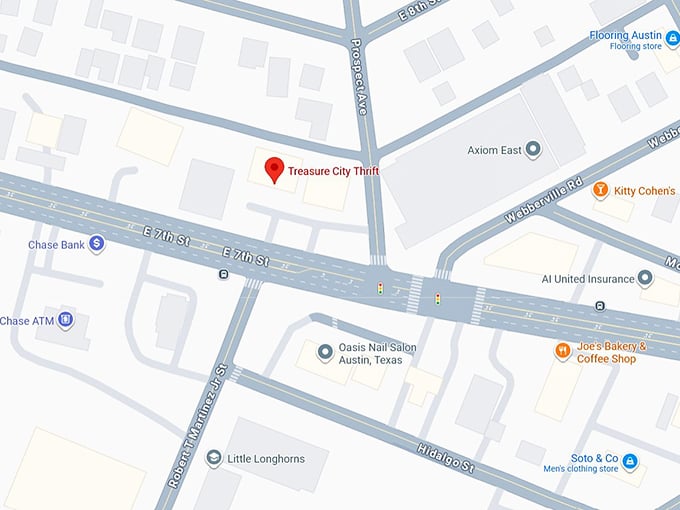 16. treasure city thrift map