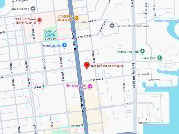 16. treasure island antiques map