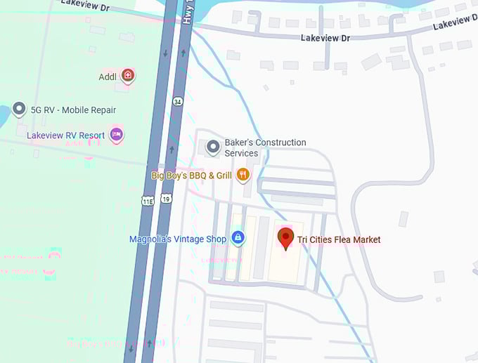 16. tri cities flea market map