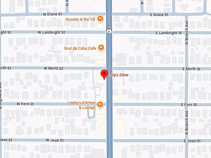 16. trip's diner map