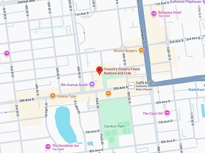 16. truluck’s ocean’s finest seafood map