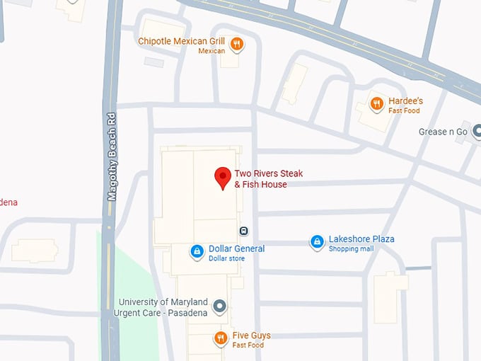16. two rivers steak & fish house map