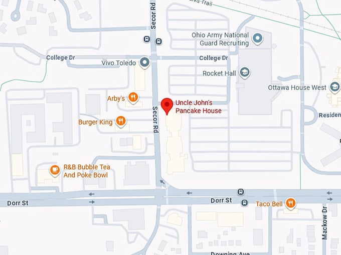 16. uncle john’s pancake house map
