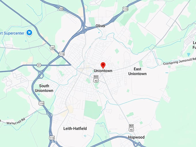 16. uniontown pa map