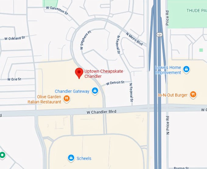 16. uptown cheapskate chandler map