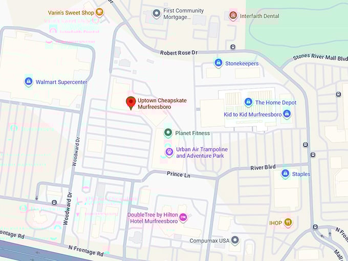16. uptown cheapskate murfreesboro map