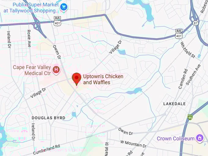 16. uptown's chicken and waffles map