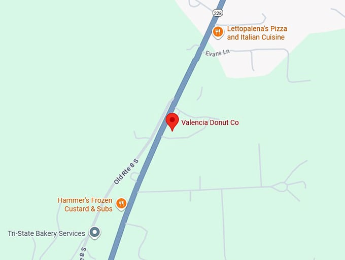 16. valencia donut co. map