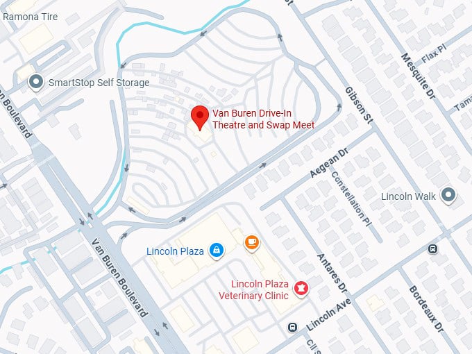 16. van buren drive in theatre and swap meet map