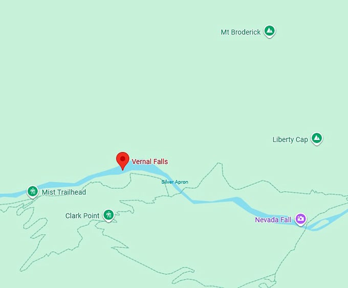 16. vernal fall map