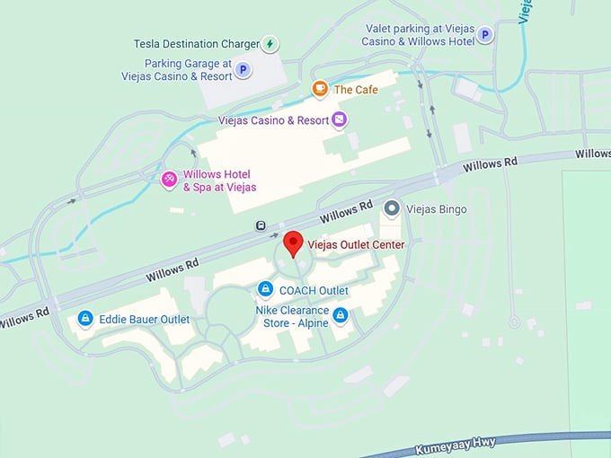 16. viejas outlet center map