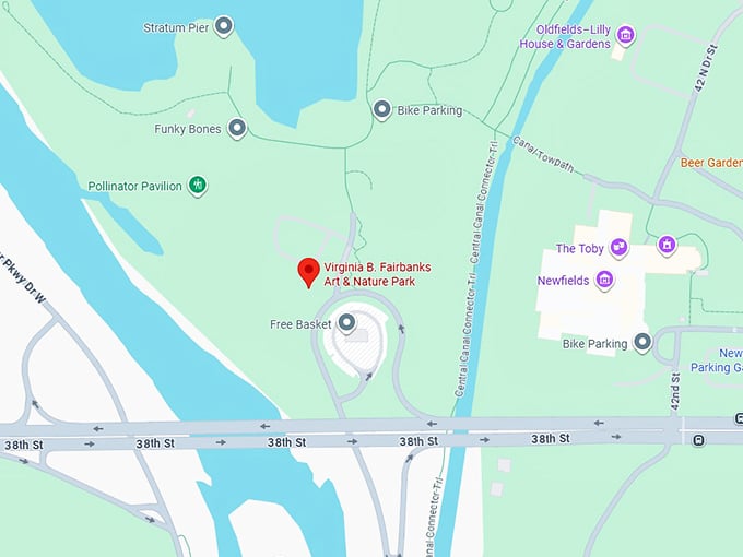 16. virginia b. fairbanks art & nature park map
