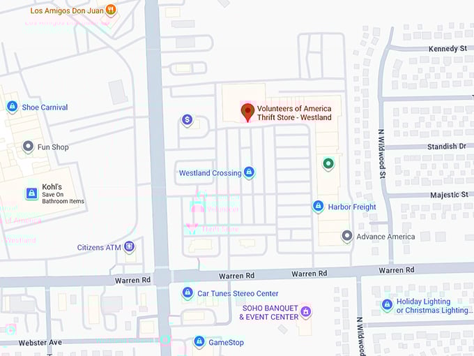16. volunteers of america thrift store westland map