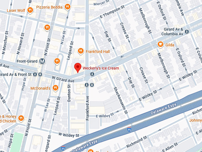 16. weckerly’s ice cream map