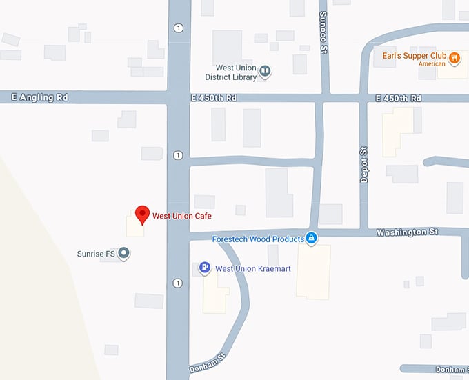 16. west union cafe map