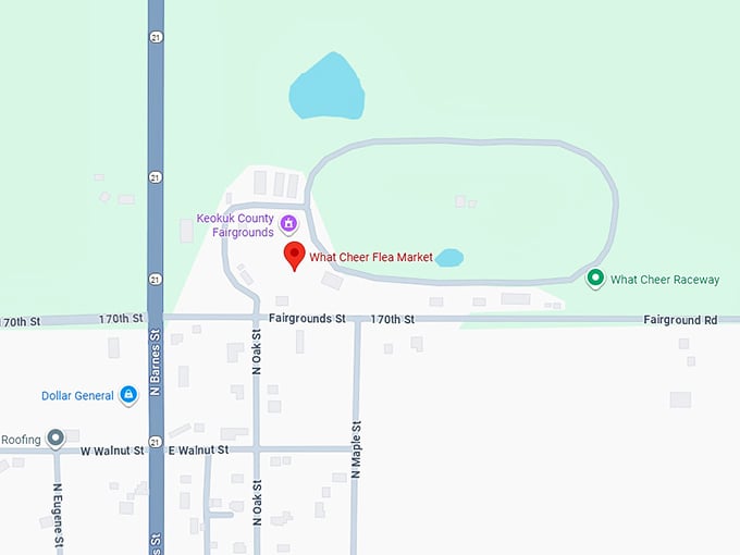 16. what cheer flea market map
