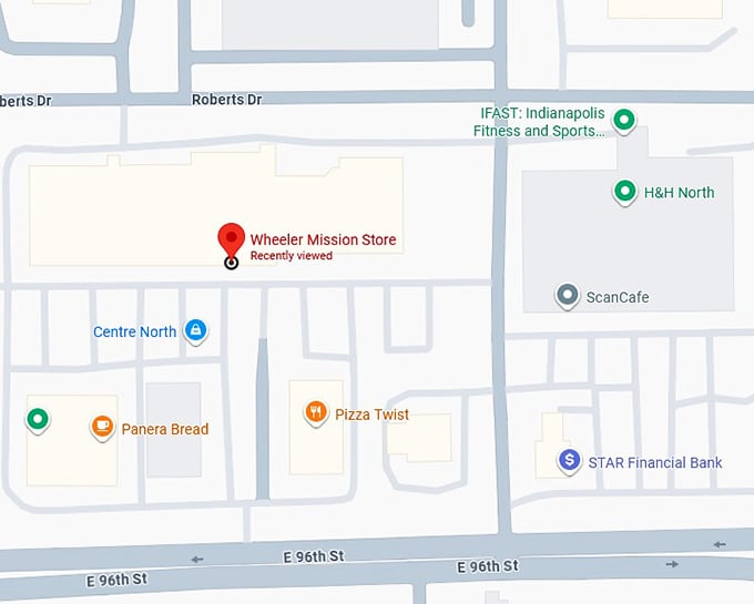 16. wheeler mission store (8640 e 96th st) map