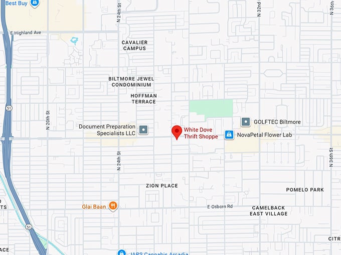 16. white dove thrift shoppe map