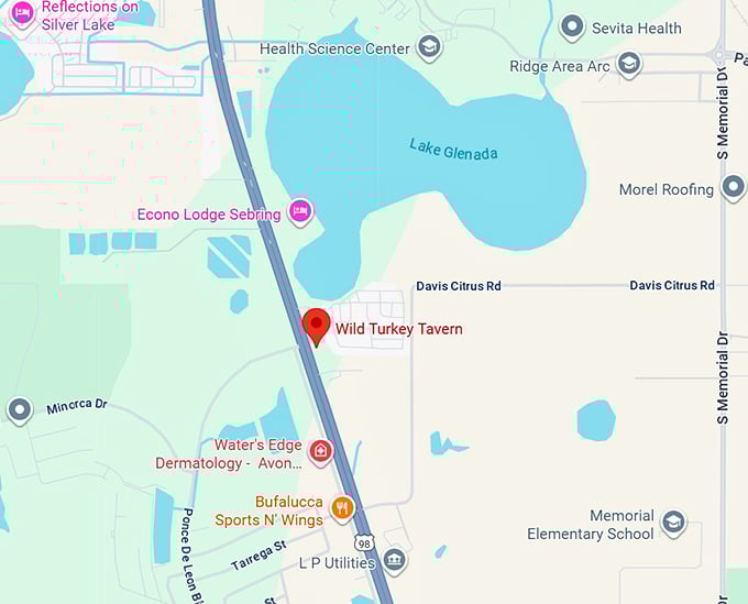 16. wild turkey tavern map