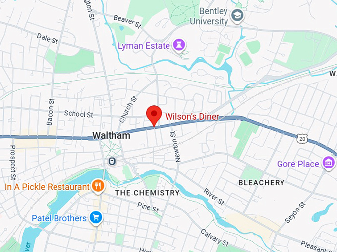 16. wilson’s diner map