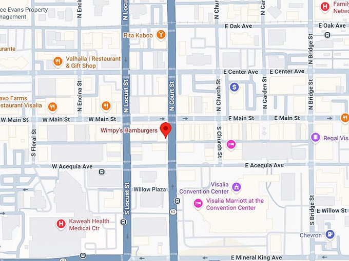 16. wimpy's hamburgers map