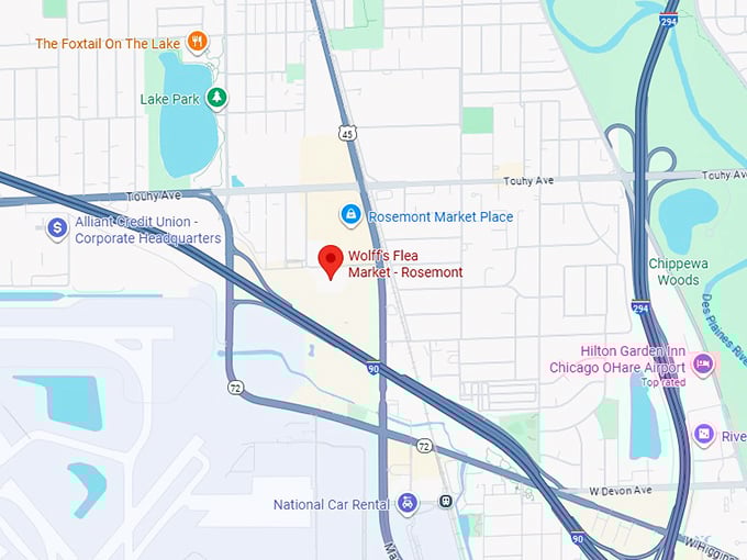 16. wolff's flea market rosemont map