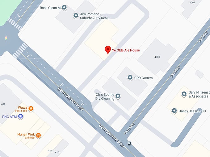 16. ye olde ale house map